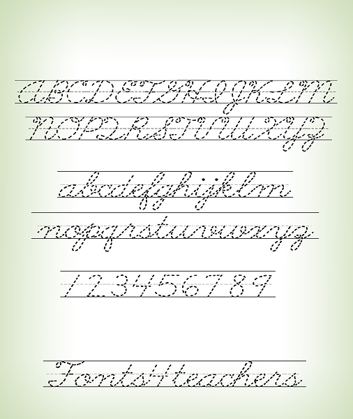 Fonts4Teachers Cursive Writing Family Font 6 Teacher Fonts